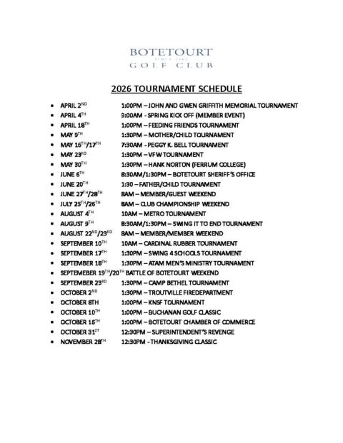 Events | Botetourt Golf & Swim Club